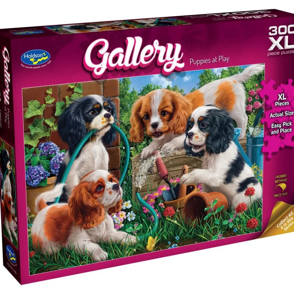 Holdson - Gallery Series 10 - Puppies at Play XL Jigsaw Puzzle (300 Pi ...